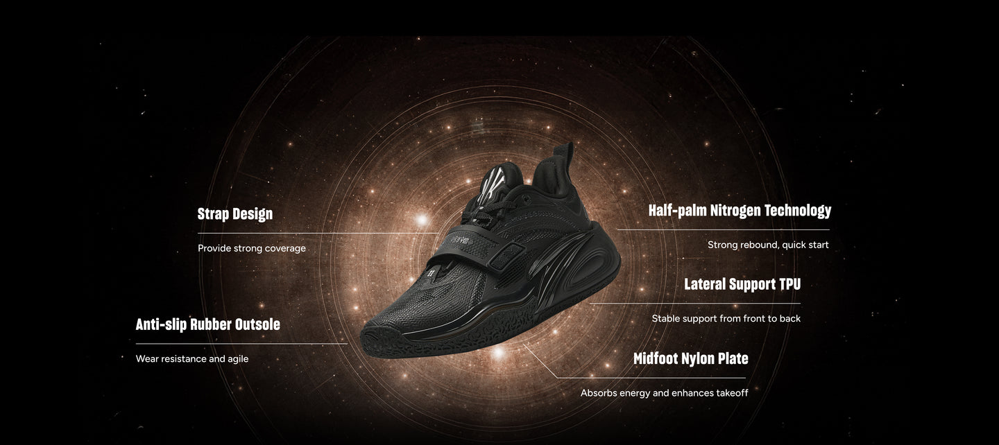 Kids' ANTA KAI 1 "Yin" | Triple Black | Kyrie Irving Shoes | Basketball ...